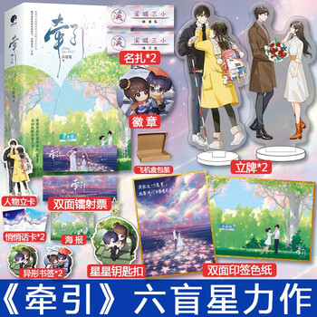 赠立牌名扎镭射票色纸钥匙扣徽章 正版 牵引 六盲星著 晋江暖甜青春双向救赎治愈之作青春文学言情小说书