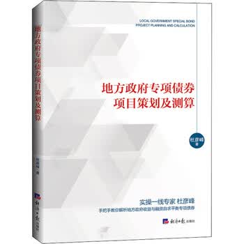 地方政府专项债券项目策划及测算杜彦峰