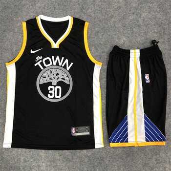 潮穿搭篮球服套装透气背心库里30号球衣真两件T恤情侣球服定制diy 黑色库里30上衣+短裤 L(身高155-165cm)