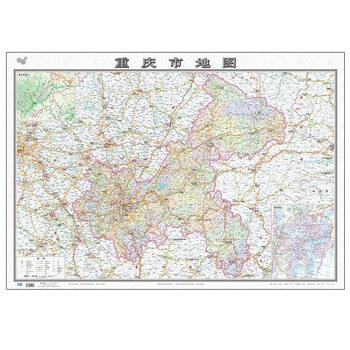 2022年 中国分省地图 107*76厘米 无折痕版 覆膜防水墙贴挂图 重庆地图