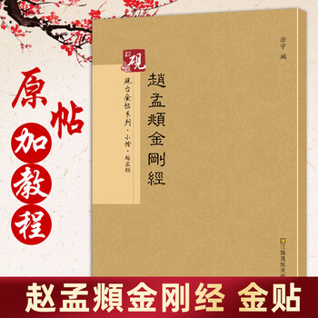 教程+原贴金帖赵孟頫小楷金刚经 楷书毛笔字帖 赵孟頫 金刚经 抄经本简体旁注 房弘毅编著JT