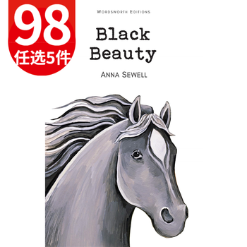 黑骏马 英文原版小说英文版 黑美人Black Beauty (Wordsworth Children