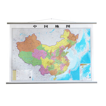2020年新版 中国地图挂图 大幅面约1.2米x0.8米 高清防水覆膜 办公室家用地理学习都适用