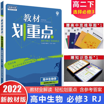 2022版高中高二下册教材划重点选择性必修第一二三123册数学物理化学生物选修教辅导书资料新教材版 生物 选择必修3 生物技术与工程 人教版