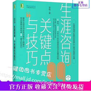 生涯咨询99个关键点与技巧 李枢 生涯咨询师教材书籍 生涯咨询实务技能和工具操作生涯咨询过程操作要点