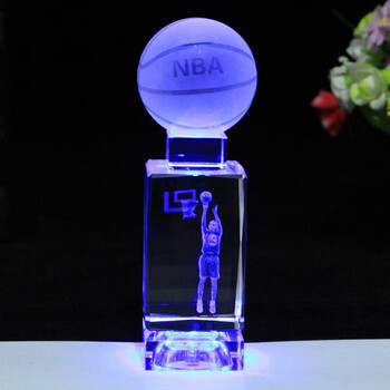 篮球迷科比手办男生定制NBA詹姆斯库里纪念摆件兄弟同学生日礼物 库里水晶灯+礼盒