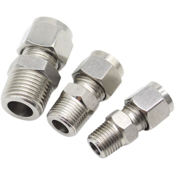 【威锐嘉jt1】威锐嘉 304/316不锈钢卡套接头ZG仪表气源铜管RC双卡套直通终端NPT外螺纹（定制） ZG1/4-φ6/10个 【行情 报价 价格 评测】-京东