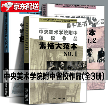 【全3册】中央美术学院附中留校作品：素描大范本1+素描大范本2+色彩大范本1 静物临摹教材石膏人物