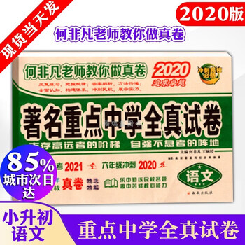 5大名校小升初语文真卷 2020何非凡 著名重点中学全真试卷语文 何非凡老师教你做真卷 五6年级备考 图片色