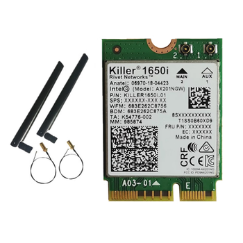 Intel AX211 AX201 9560AC 1650I WIFI6千兆无线网卡CNVI蓝牙5.2 Killer 1650I+AC68天线 ...