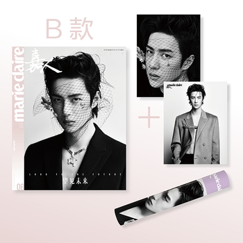 智族GQ 王一博封面 店赠海报+明信片 智族GQ杂志2021年10月王一博封面 官方版嘉人2020年6月王一博封面B款