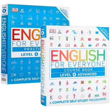 DK人人学英语4 高级教材+练习册 英文原版考试类书 English for Everyone Level 4 英语自学课外高级词汇积累备考雅思托福学习用书