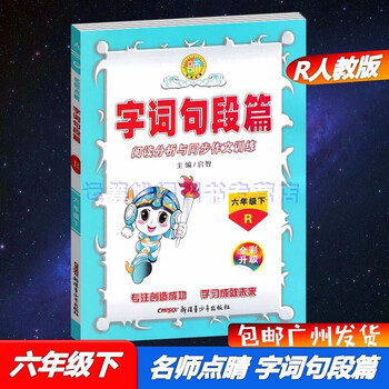包邮2022春名师点睛字词句段篇阅读分析与同步作文训练小学语文6六年级下册配R版人教版统编版部编版教材同步阅读理解主编启智全彩升级版