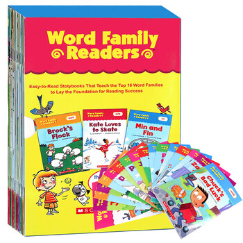 学乐词根家族 自然拼读套装 Word Family Readers 16册绘本+1本练习册 进口英文原版