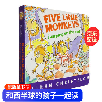 五只小猴子Five Little Monkeys Jumping on the Bed英文原版绘本#