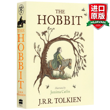 英文原版小说 霍比特人 彩色插图版 The Hobbit  指环王 魔戒 前传