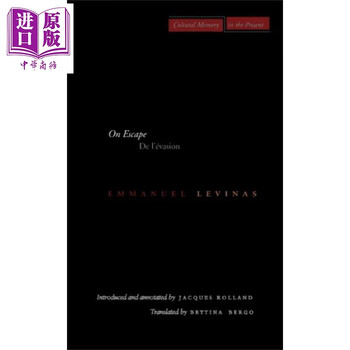 列维纳斯：逃脱 英文 On Escape De l'evasion Emmanuel Levinas