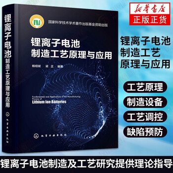 包邮 锂离子电池制造工艺原理与应用 锂离子电池关键技术书籍 离子电池电化学性能设计 制造工序工艺原理