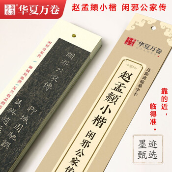 赵孟頫小楷闲邪公家传 近距离临摹字卡 高清墨迹版碑帖对照临摹全文收录 赵体楷书硬笔毛笔入门临摹练字帖