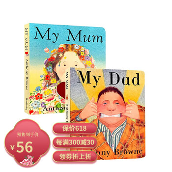 英文原版 我爸爸+我妈妈  My dad My mom英语绘本0-3岁 进口原版儿童书 我爸爸我妈妈 2册