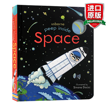 英文原版 太空 Usborne Peep Inside Space 尤斯伯恩偷偷看里面系列