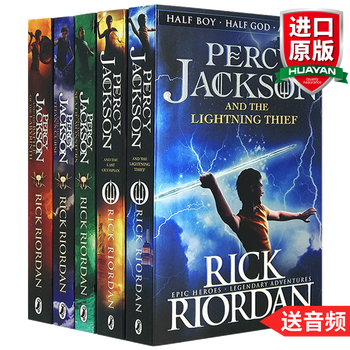 英文原版 波西杰克逊系列5册套装 Percy Jackson 1-5全套 希腊神话少年冒险版全集