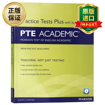 PTE学术英语考试真题练习册 英文原版 Practice Test Plus for PTE Academic 培生PTE 实战篇 4套真题含答案 附CD 英文版进口书籍