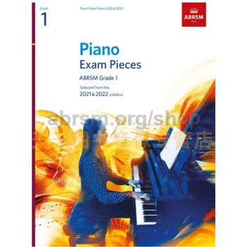 英皇考级教材 钢琴一级考级作品Piano Exam Pieces 2021-2022英文版无音频