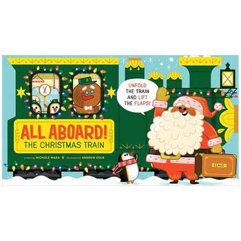 现货All Aboard!The Christmas Train上车！圣诞节的火车0-3岁英文原版