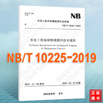 NB/T10225-2019水电工程地球物理测井技术规程