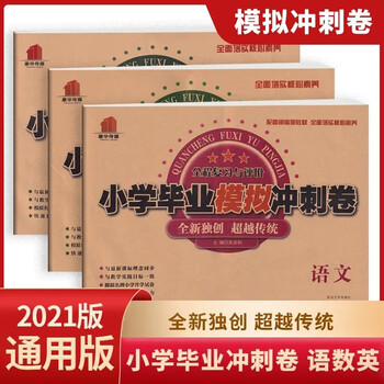 2022小学毕业模拟冲刺卷语数英全3册必刷题小升初真题卷模拟人教版总复习6六年级上册下册试卷测试卷