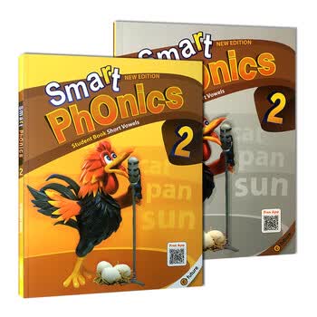 Smart Phonics2级别2册套装主课本+练习册 短期零基础儿童入门自然拼读进口教材