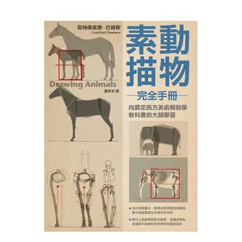 【现货】動物素描完全手冊港台原版美术解剖测量比例骨骼架构静态动态描绘技巧绘画技巧