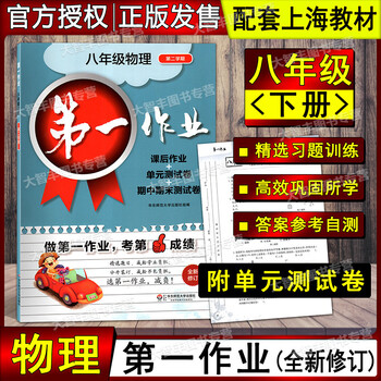新版 第一作业 物理 八年级第二学期/8年级下 含答案 全新修订 华东师范大学出版社