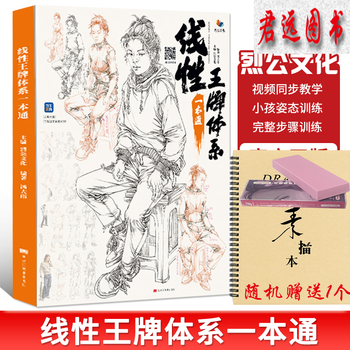 线性王簰体系一本通2022烈公文化汤大伟速写局部动态三姿单人组合场景运动儿童人物速写临摹范本 线性王簰体系一本通