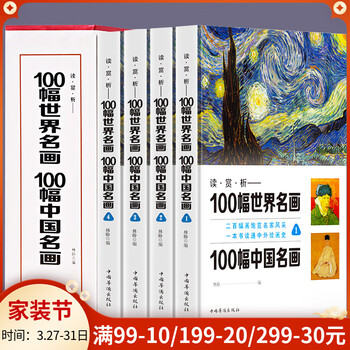 一定要看的100幅世界名画100幅中国名画 一本书读懂中外绘画史高清世界经典名画欣赏人类名画作品绘画