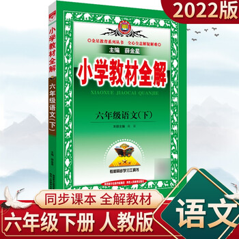 小学教材全解六年级下册语文人教部编版版