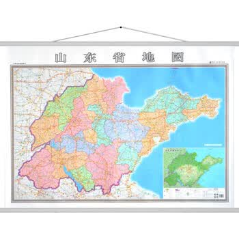 省市地图 中国分省地图系列 1.4*1米 办公交通政区挂图 山东省地图 （全省）单面图