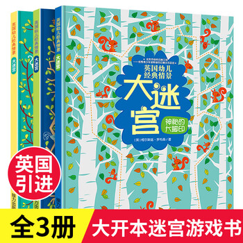 Usborne英国幼儿经典情景大迷宫 3册儿童益智4到6-8-10岁专注力训练书5一7趣味走迷宫大冒