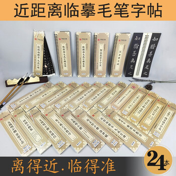 近距离临摹字卡全套24册 赵孟頫小楷行书楷书二王钟繇欧阳询九成宫醴泉铭 道德经灵飞经心经千字文曹全碑