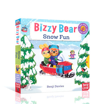 100元选5件小熊很忙系列恐龙乐园Bizzy Bear: Dinosaur Safari绘本忙碌的小 小熊第6辑:雪地的乐趣