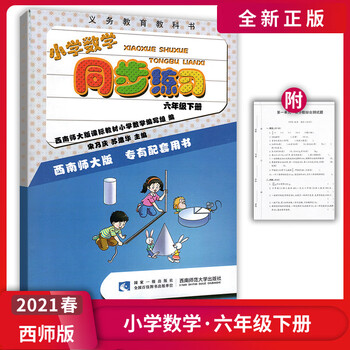 【正版2021春】小学数学同步练习 六年级下册XS西师版 6年级下册作业天天练习册课后作业配套用