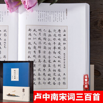卢中南小楷 宋词三百首(全集) 卢中南楷书字帖硬笔毛笔书法练字帖 古诗词入门临摹附简体旁注 华夏万卷