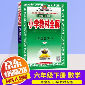 【科目自选】2022薛金星小学教材全解六年级下册部编人教版6年级下课本教材同步解读辅导书 六年级下册 数学 人教版