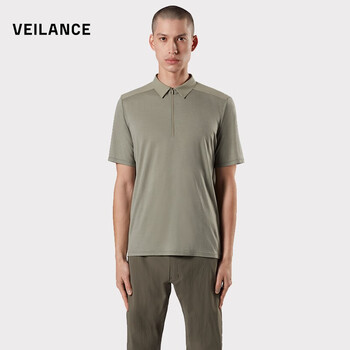 ARC'TERYX始祖鸟 VEILANCE 男子 FRAME SS 短袖POLO衫 Moondust/暮岩灰 S(170/96A)【图片 价格 ...