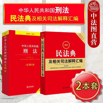 2本套 2021年新 民法典及相关司法解释汇编+中华人民共和国刑法注释本 根据刑法修正案十一修订