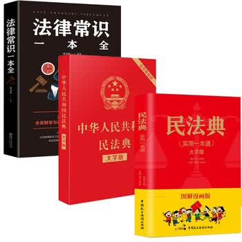 民法典实用一本通（图解漫画版）+法律常识一本全+中华人民共和国民法典(大字版)共3册