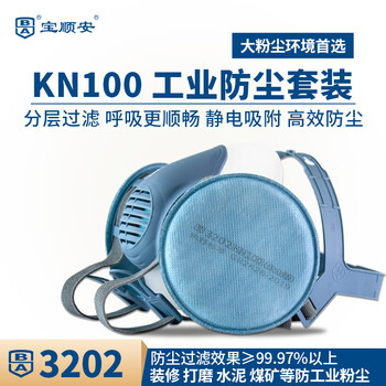 宝顺安3202 KN100防尘口罩防工业粉尘水泥硅砂硅胶透气电焊装修矿山隧道打磨工煤矿 小号主体+1对3202滤棉【图片 价格 品牌 报价】-京东