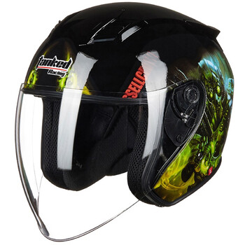 Tanked Racing 坦克头盔T536电动车头盔男女通用款时尚安全帽大半盔 黑色-未来战士 XXL 61-63cm【图片 价格 品牌 ...