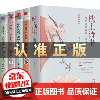 枕上诗书系列一本书读懂最美古诗词+诗经+遇见美宋词+遇见美唐诗+他们有才亦有爱 等诗词歌赋书籍 枕上诗书诗词全5册